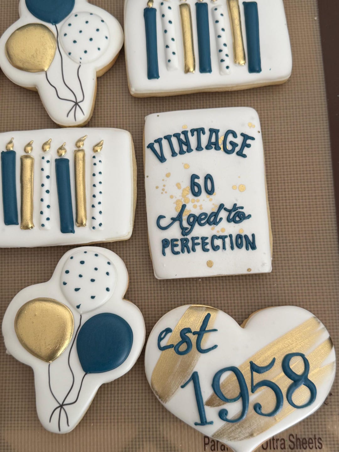 Vintage Birthday Decorated Sugar Cookies – Set of 12 - Etsy