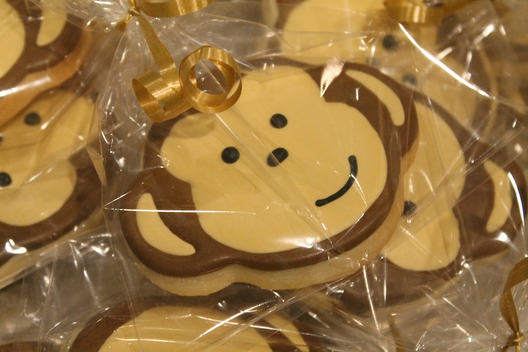 Playful Monkey Decorated Sugar Cookies - Set of 12 - Etsy
