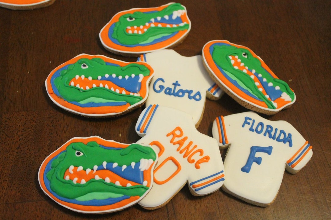 Gators Decorated Sugar Cookies - 12 Edible Party Favors - Etsy