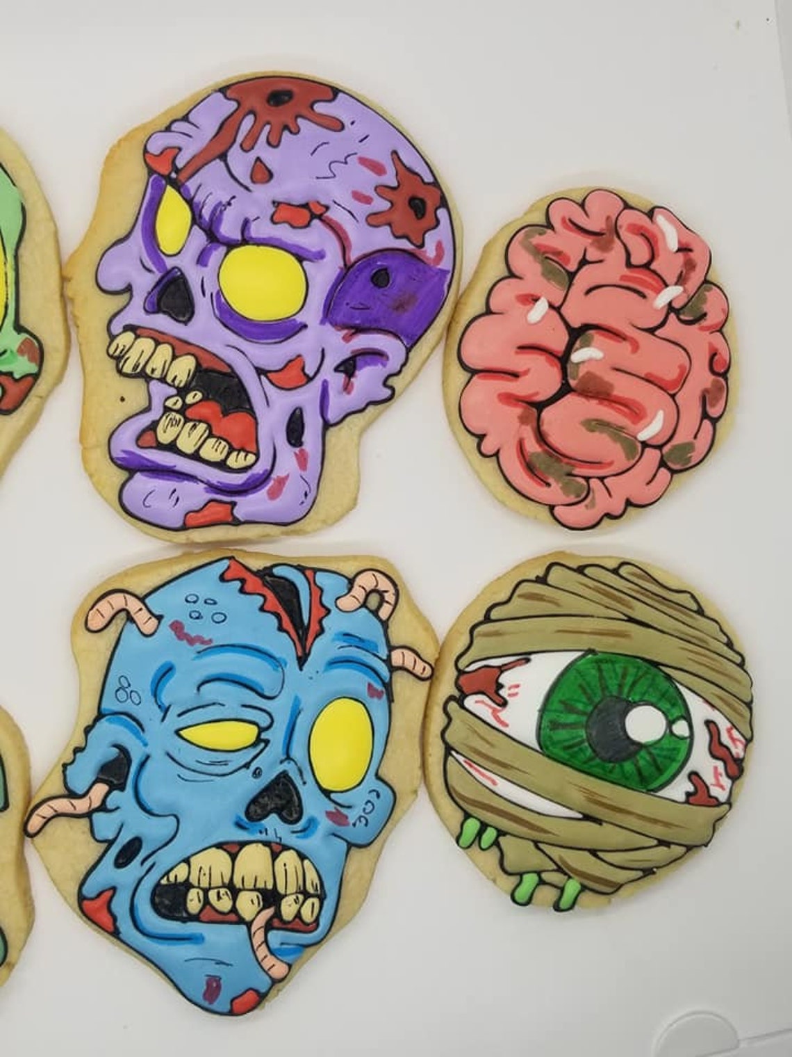 Zombie Themed Sugar Cookies - Etsy