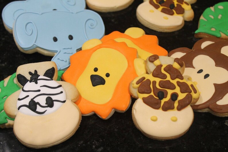 Safari Adventure Sugar Cookies - Set of 12 Wild Delights - Etsy