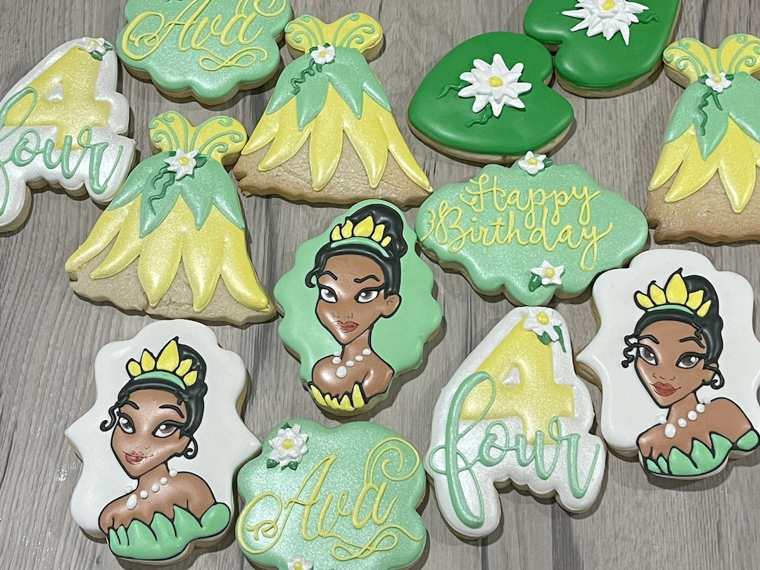 Tiana Princess Sugar Cookies - Set of 12 Magical Delights - Etsy