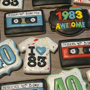 80's Birthday Cookies - One Dozen - Etsy