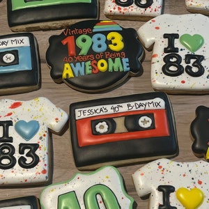 80's Birthday Cookies - One Dozen - Etsy