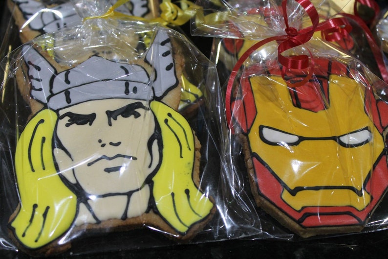 Avengers Superhero Sugar Cookies - Set of 12 Heroic Delights - Etsy