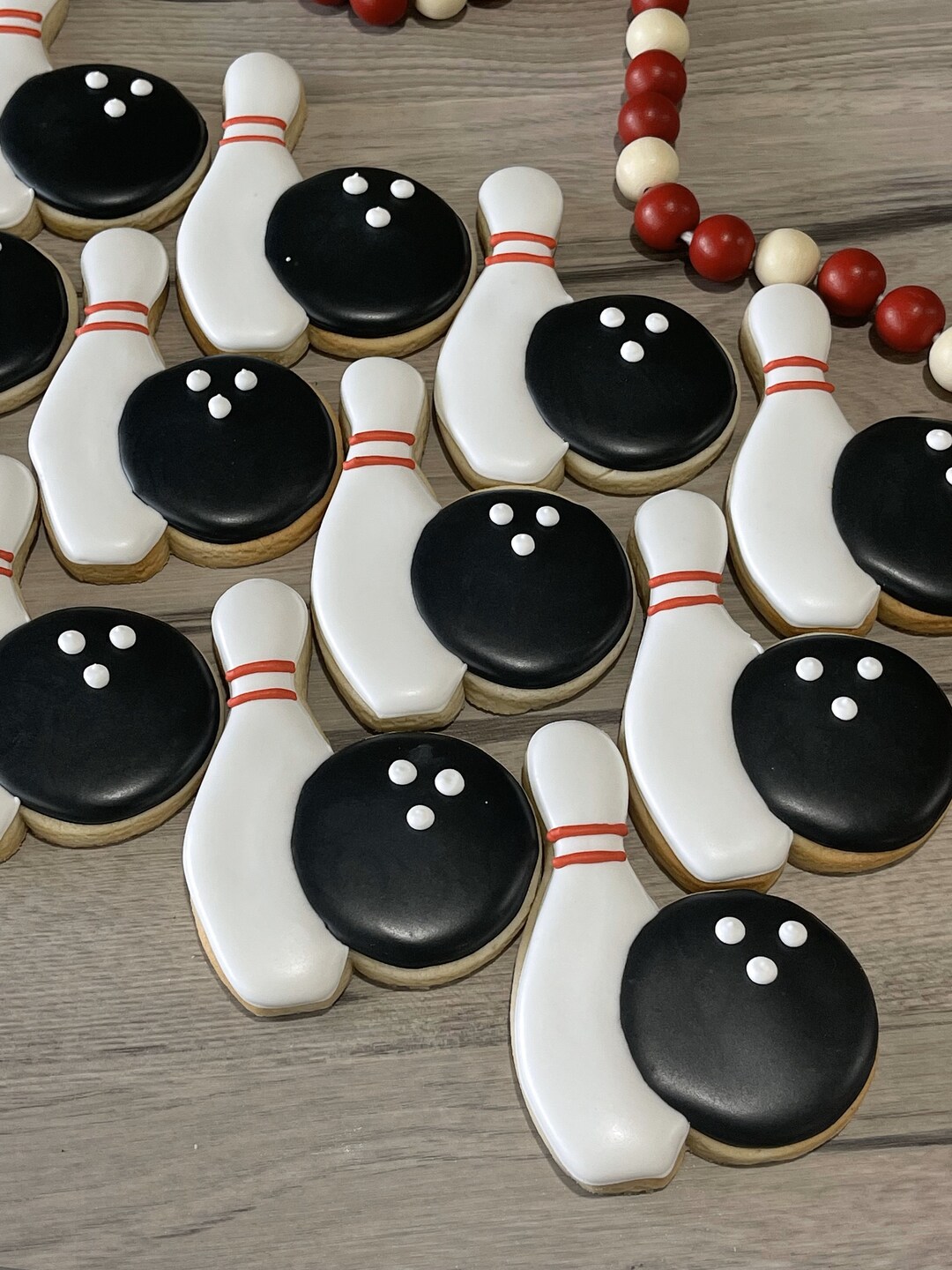 Bowling Theme Sugar Cookies - Set of 12 Delicious Strikes! - Etsy