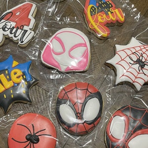 Spidey and Friends Sugar Cookies - Set of 12 Heroic Delights - Etsy