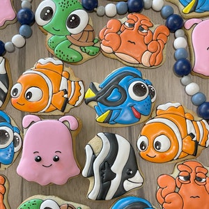 Nemo-inspired Sugar Cookies - Set of 12 Underwater Delights - Etsy