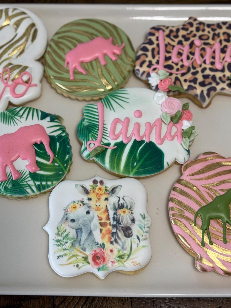 Two Wild Birthday Sugar Cookies - Set of 12 Untamed Delights - Etsy