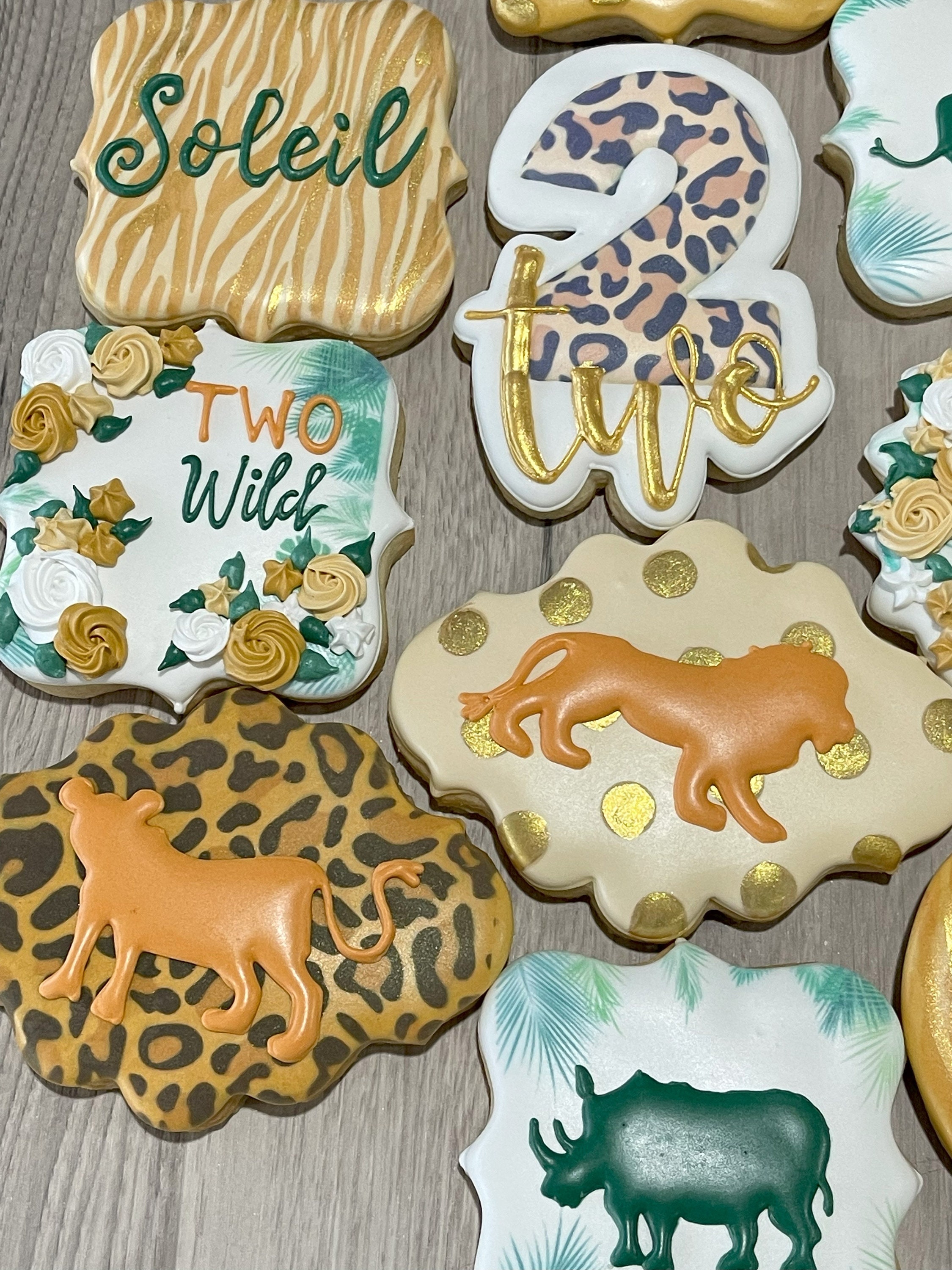 Two Wild Birthday Sugar Cookies - Set of 12 Untamed Delights - Etsy