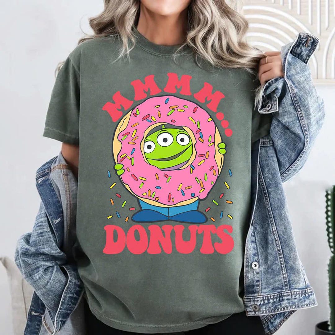 Disney Pixar Toy Story Alien Donuts Comfort Colors T-shirt, Cute Donut ...
