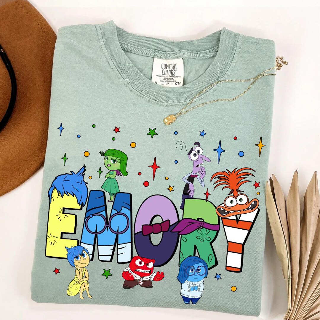 Custom Name Inside Out 2 Characters Comfort Colors Shirt, It's Okay to ...