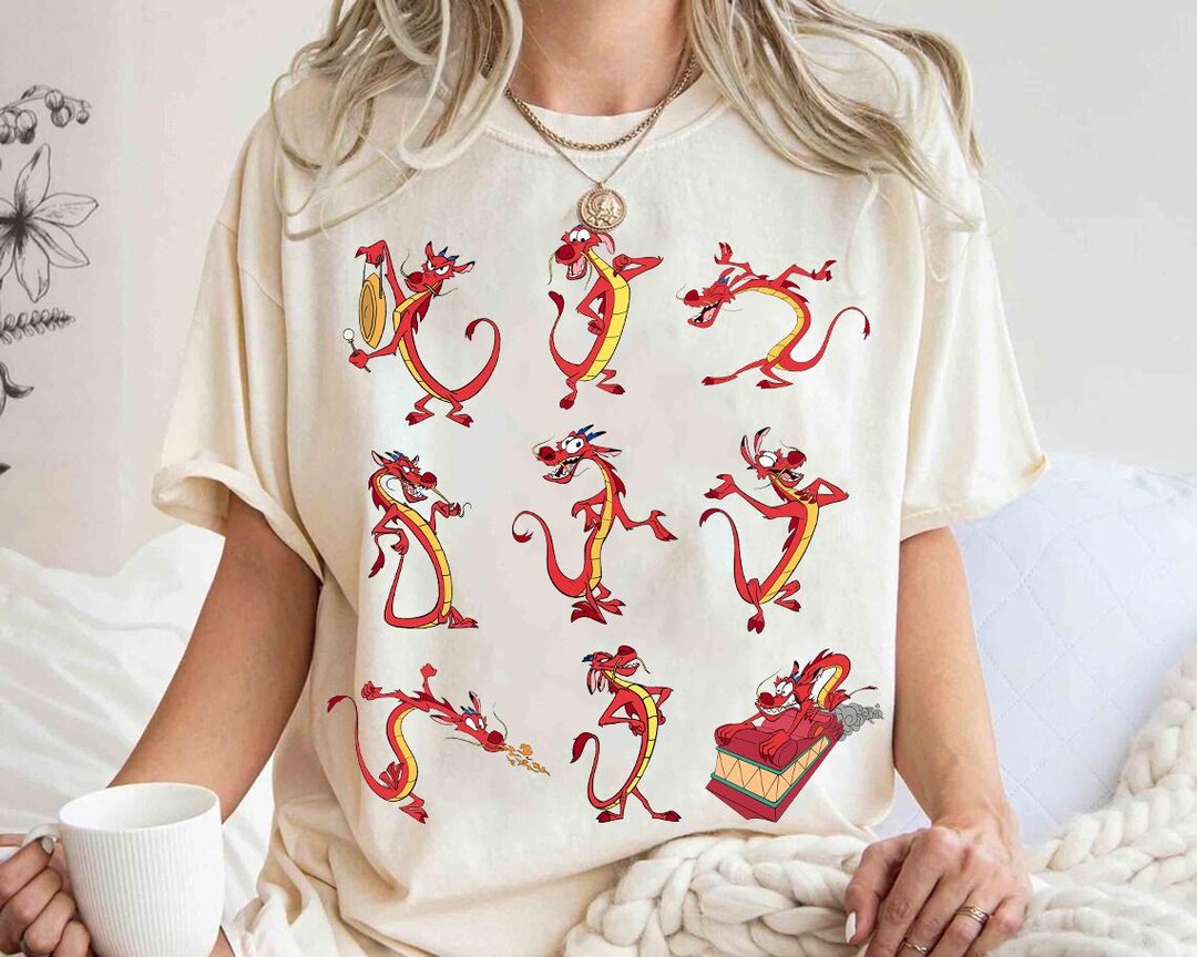 Vintage Disney Mulan Mushu Dragon Pose Comfort Colors T-shirt, Mushu ...