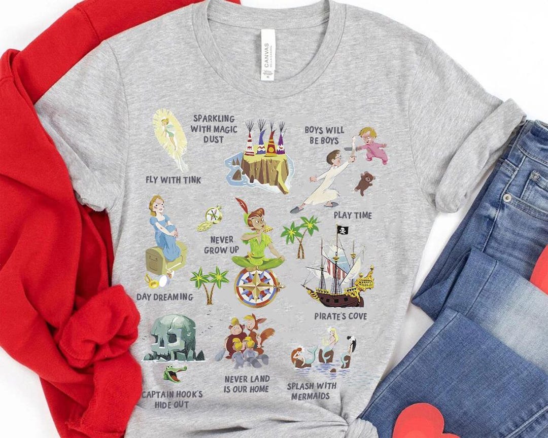 Disney Peter Pan Things in Neverland Comfort Colors T-shirt, Return to ...