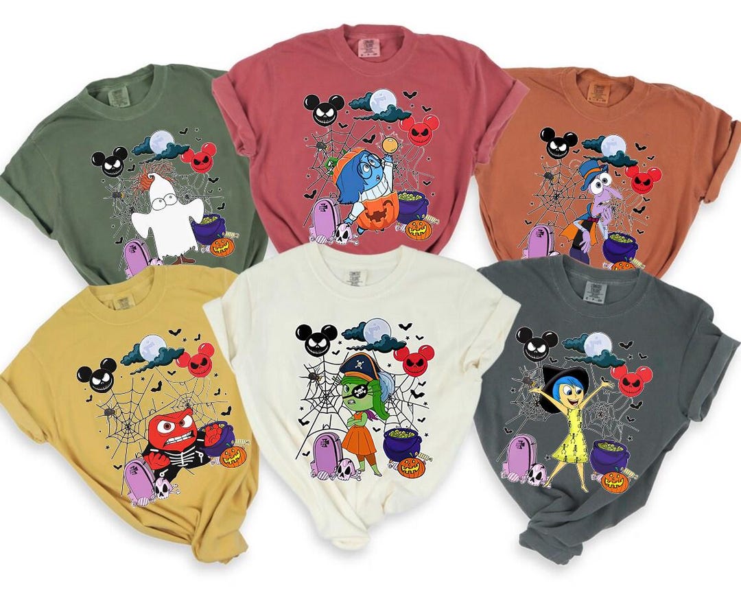 Inside Out 2 Characters Halloween Costume Comfort Colors Shirt, Disney ...
