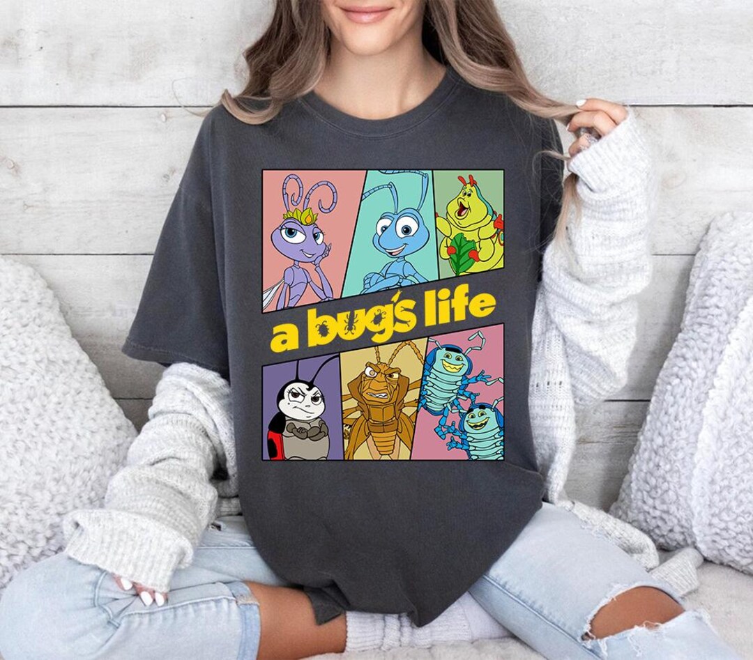 Disney Pixar A Bug's Life Group Characters Comfort Colors Shirt, Disney ...