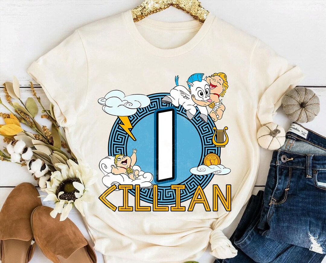 Personalized Baby Kids Birthday Comfort Colors Shirt, Disney Hercules ...