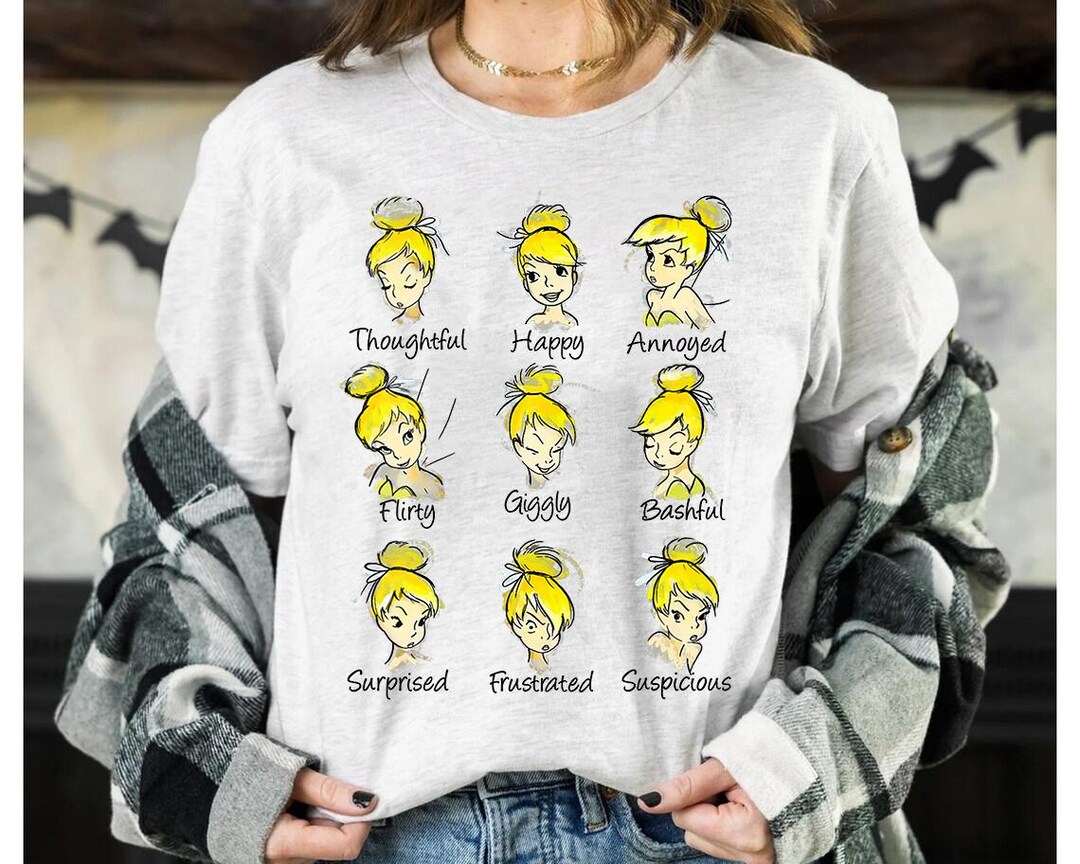 Disney Peter Pan Emotions of Tinker Bell Comfort Colors T-shirt, Disney ...
