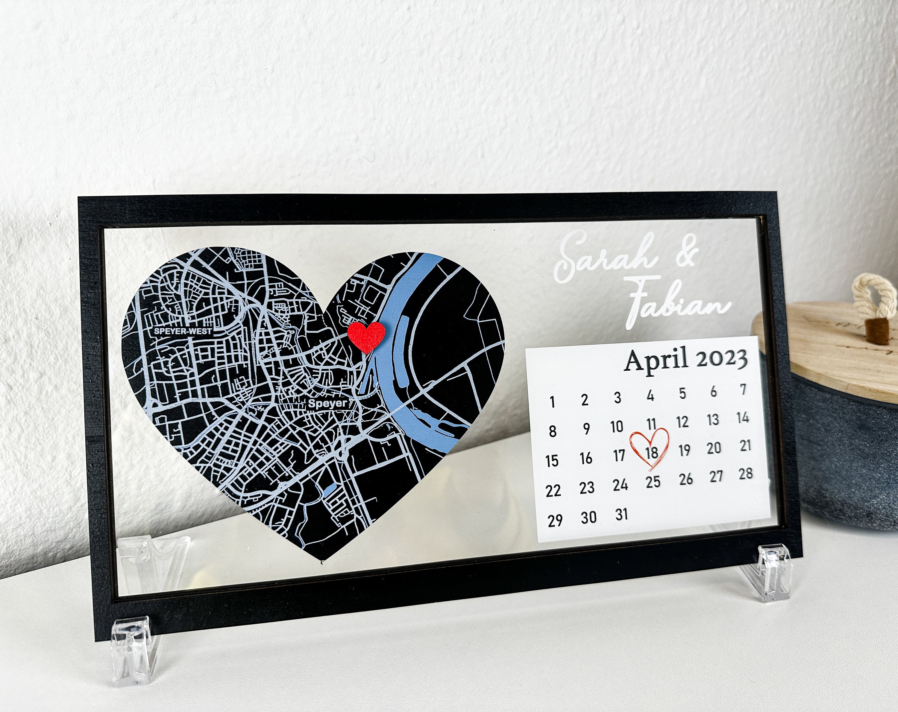 Our First Date Card With Calendar, Where We Met Anniversary Card ...