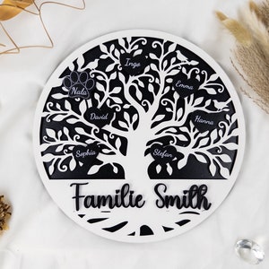 Family Tree With Stand - Personalized Family Tree, Wooden Family Tree ...