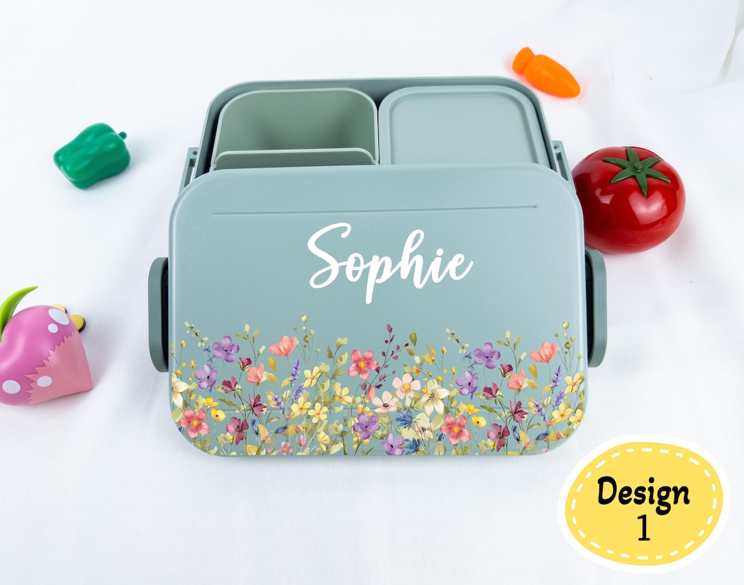 Flower Lunch Box, Lunch Box for Girls, Lunch Box With Name, Lunch Box ...