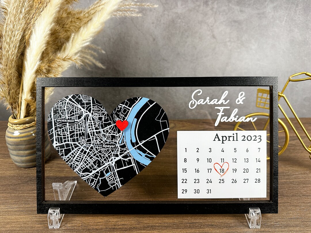 Our First Date Card With Calendar, Where We Met Anniversary Card ...