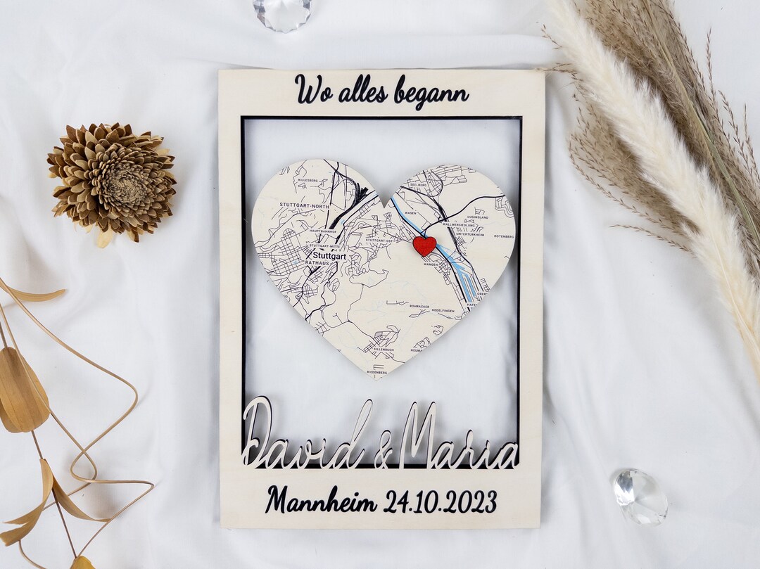 Coordinates Picture, Where It All Began Wooden Map Picture Frame, Where ...