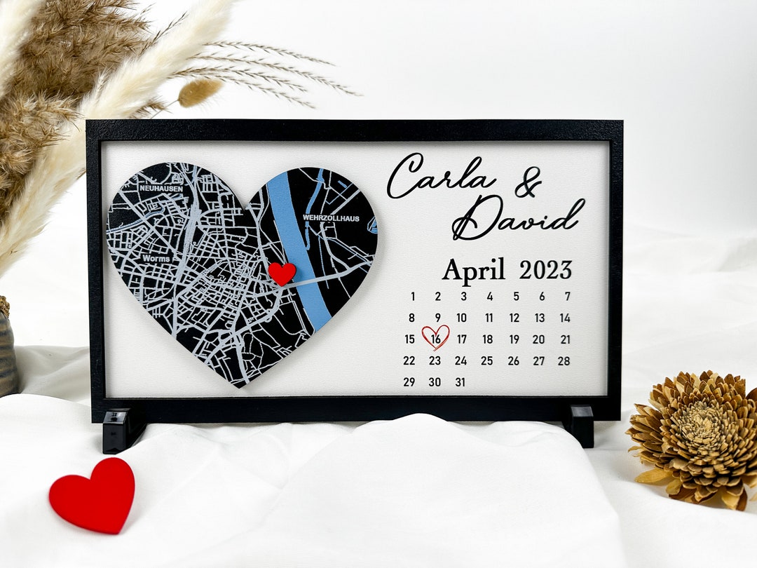 Our First Date Card With Calendar, Where We Met Anniversary Card ...