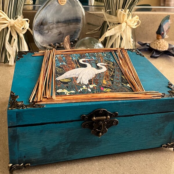 Decorated Cigar Box - Etsy