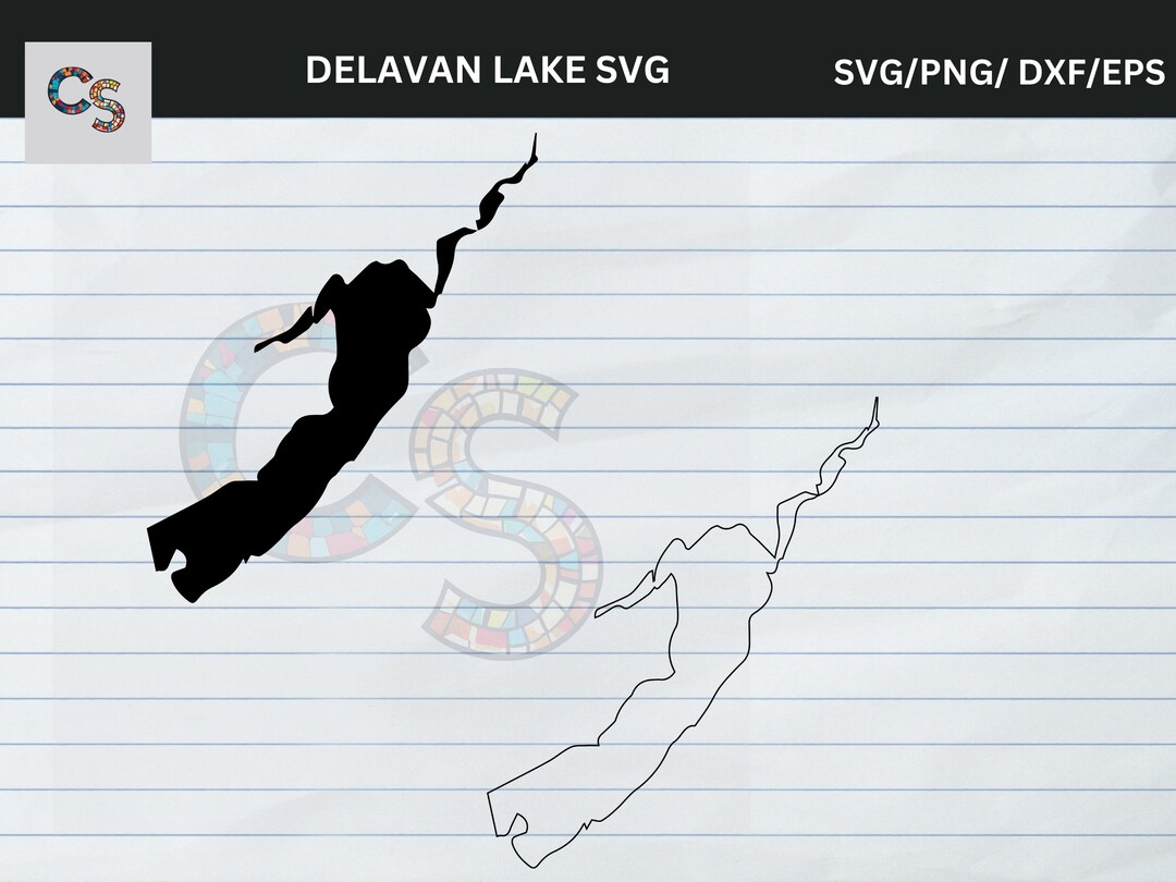 Delavan Lake SVG Vector Graphic - Wisconsin for Decals, Apparel, Laser ...