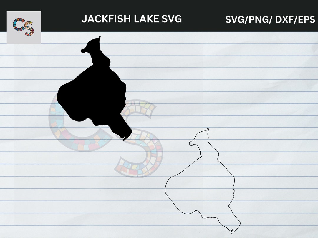 Jackfish Lake Map SVG – Saskatchewan Vector Cut File (PDF, DXF, Eps) - Etsy