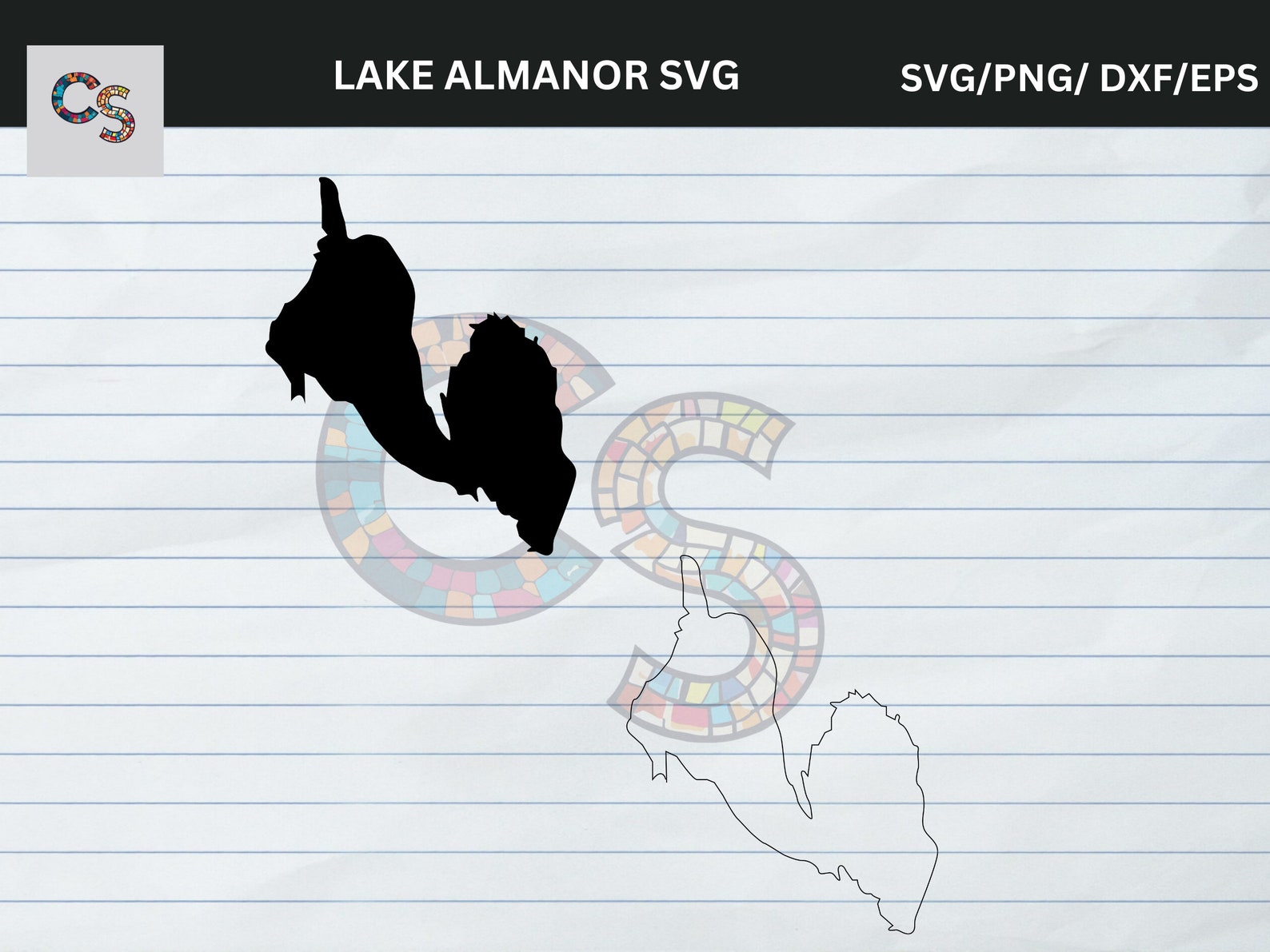 Lake Almanor Map Outline SVG - DIY Paradise for Lake Lovers! - Etsy