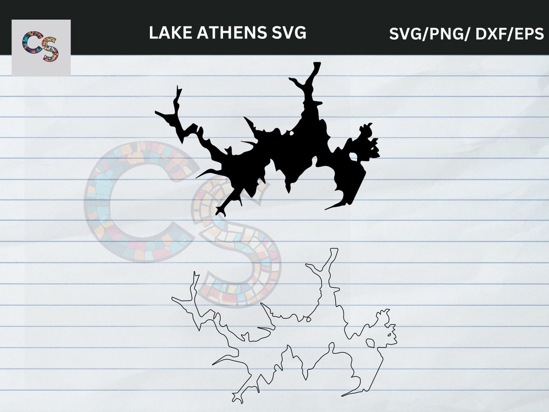 Lake Athens Texas Map SVG, Laser Cut File (digital Download) - Etsy UK