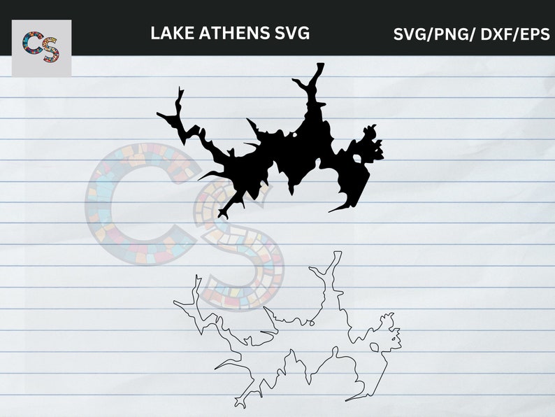 Lake Athens, Texas SVG Digital File Set for Laser, Glowforge, Cricut ...