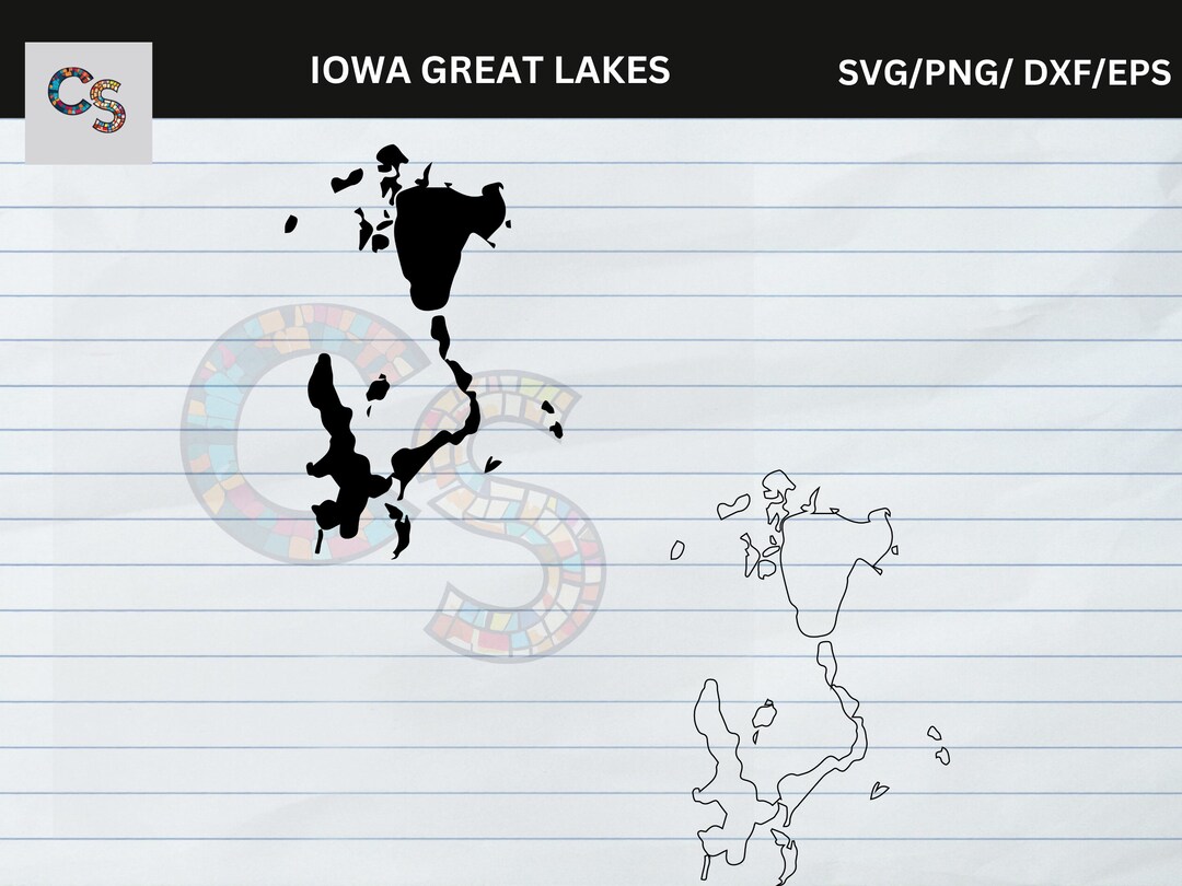 Iowa Great Lakes SVG Vector Graphic Set - Explore East & West Okoboji ...