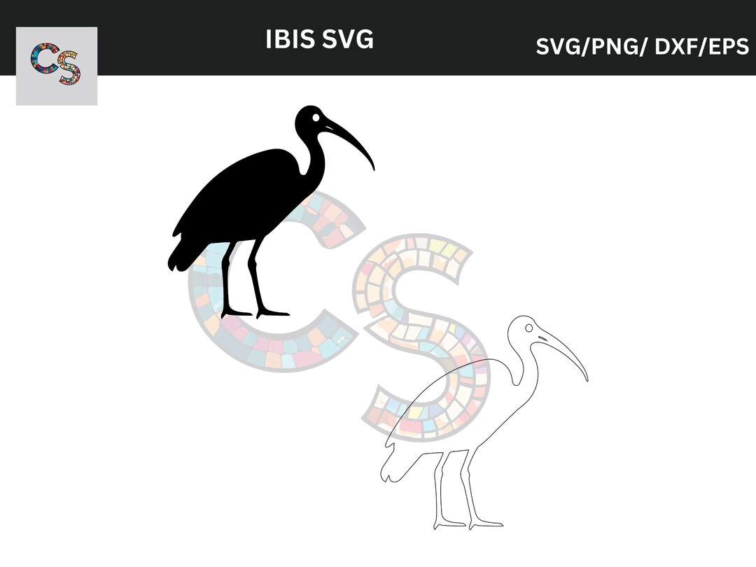 Elegant Ibis Bird SVG & Outline - Digital Download - Etsy