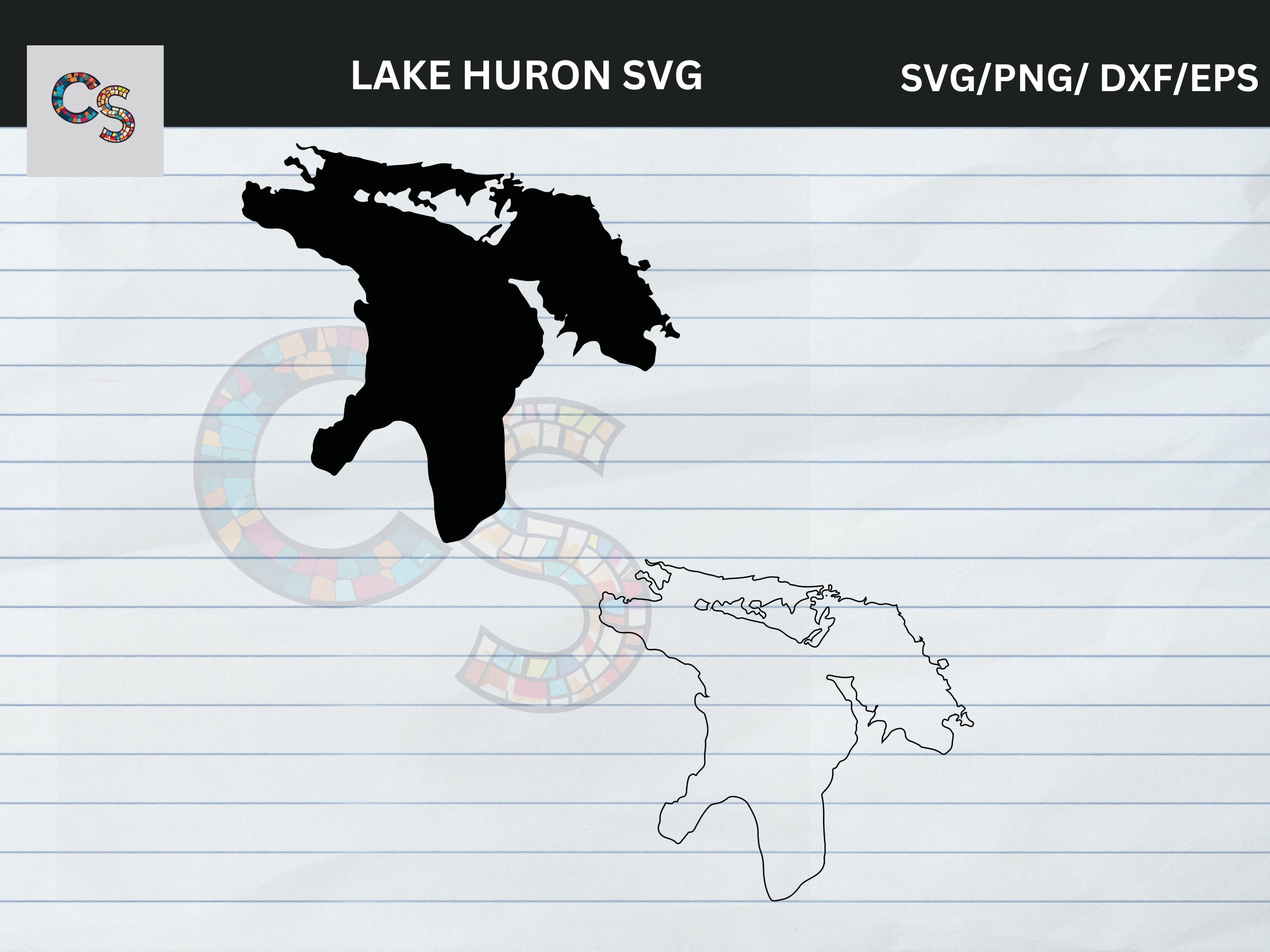 Lake Huron SVG - Great Lakes Svg, Laser Cut File - Etsy