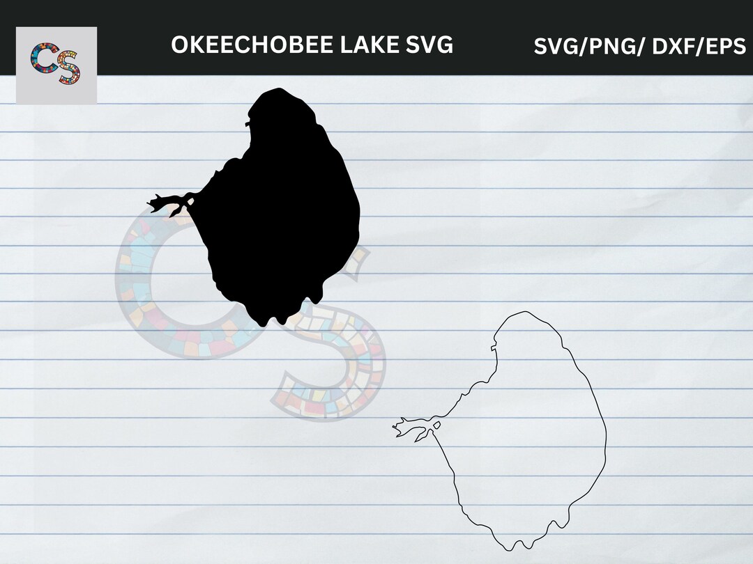 Lake Okeechobee SVG Vector Graphic - Florida DIY, Decals, Laser Cut ...