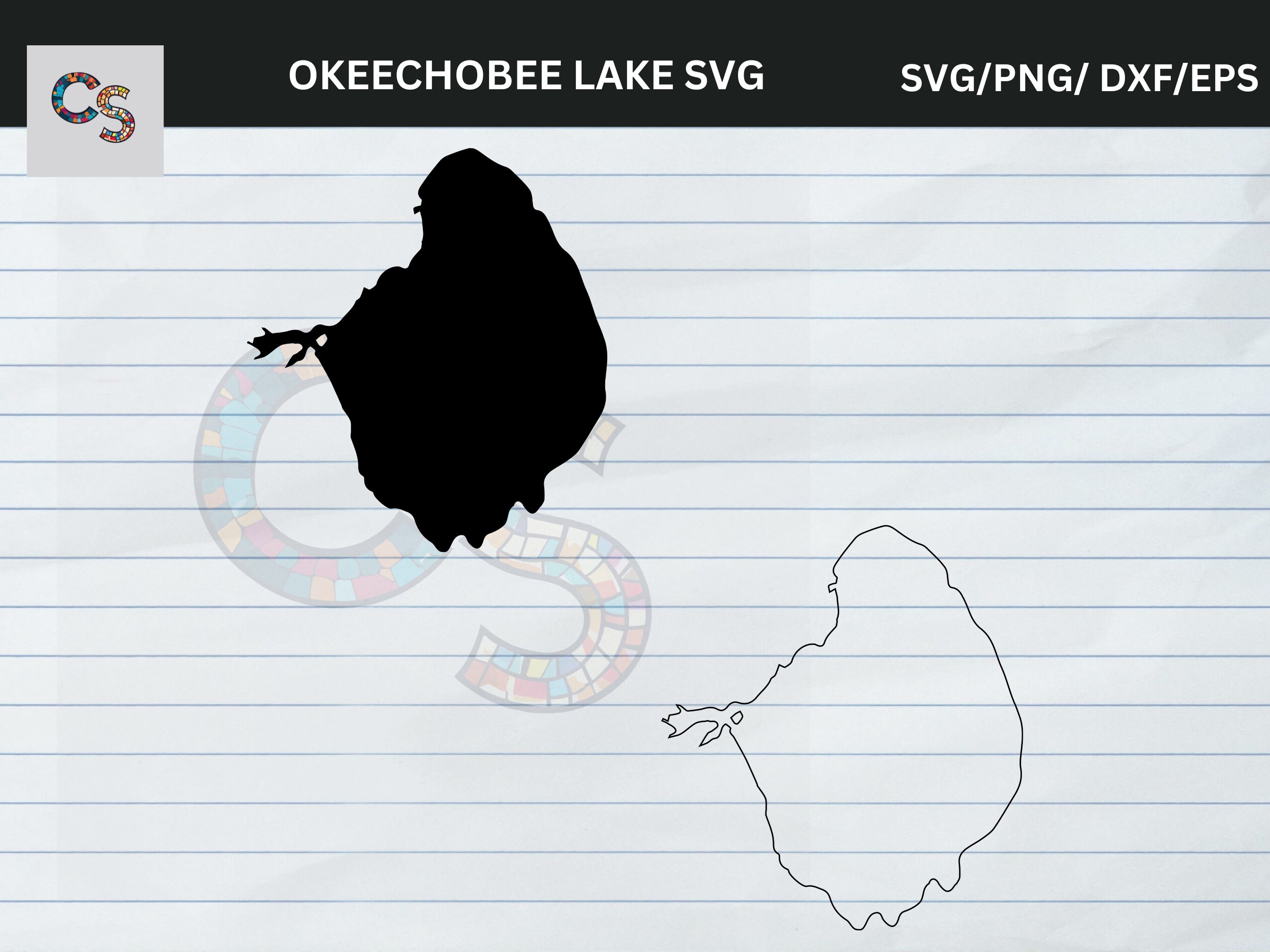 Lake Okeechobee SVG Vector Graphic - Florida DIY, Decals, Laser Cut ...