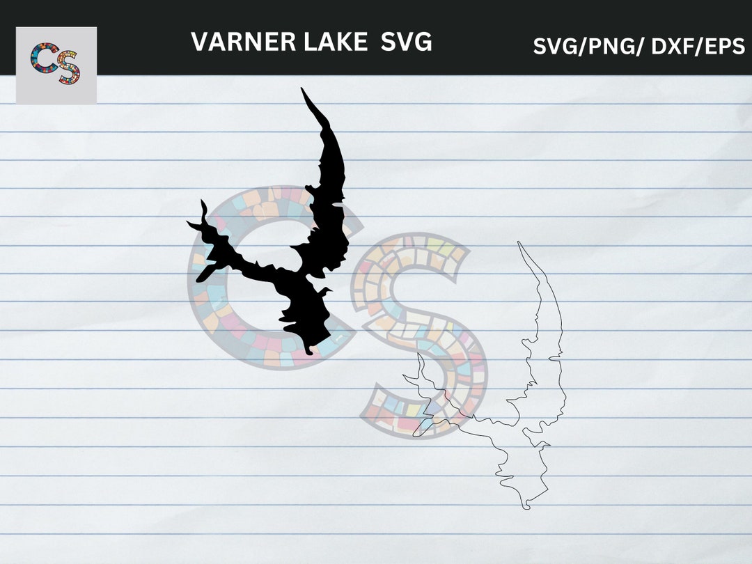 Lake Varner Georgia Map, Vector Cut File (SVG, PNG) - Etsy