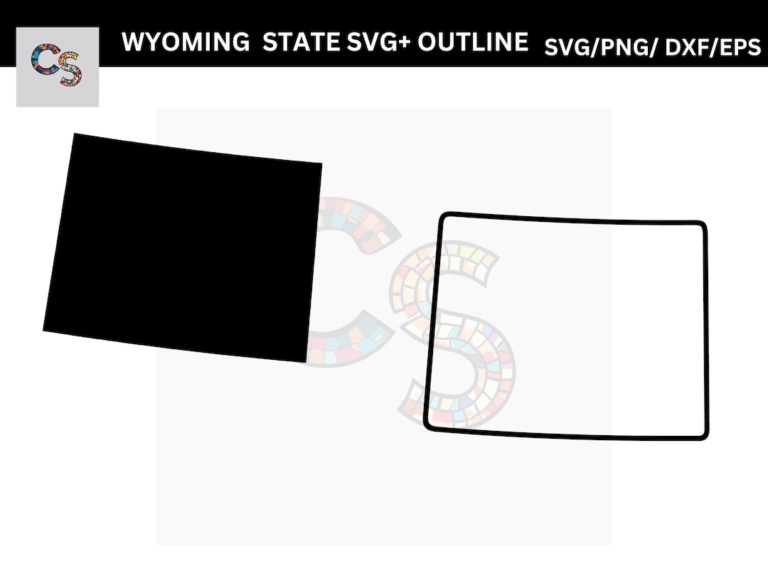 Wyoming State SVG Outline SVG High-quality Digital Download for DIY ...