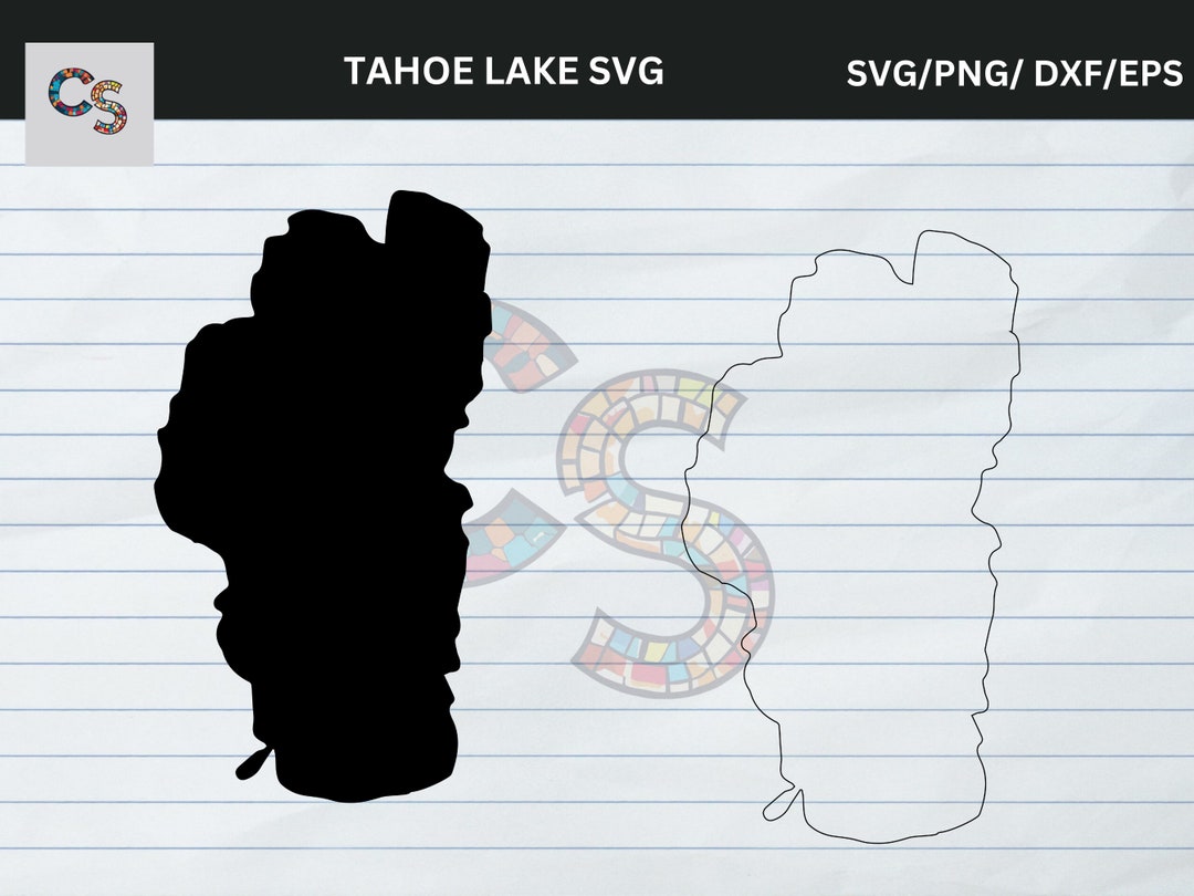 Explore Lake Tahoe Beauty - SVG, Outline PNG, and Digital Print for ...