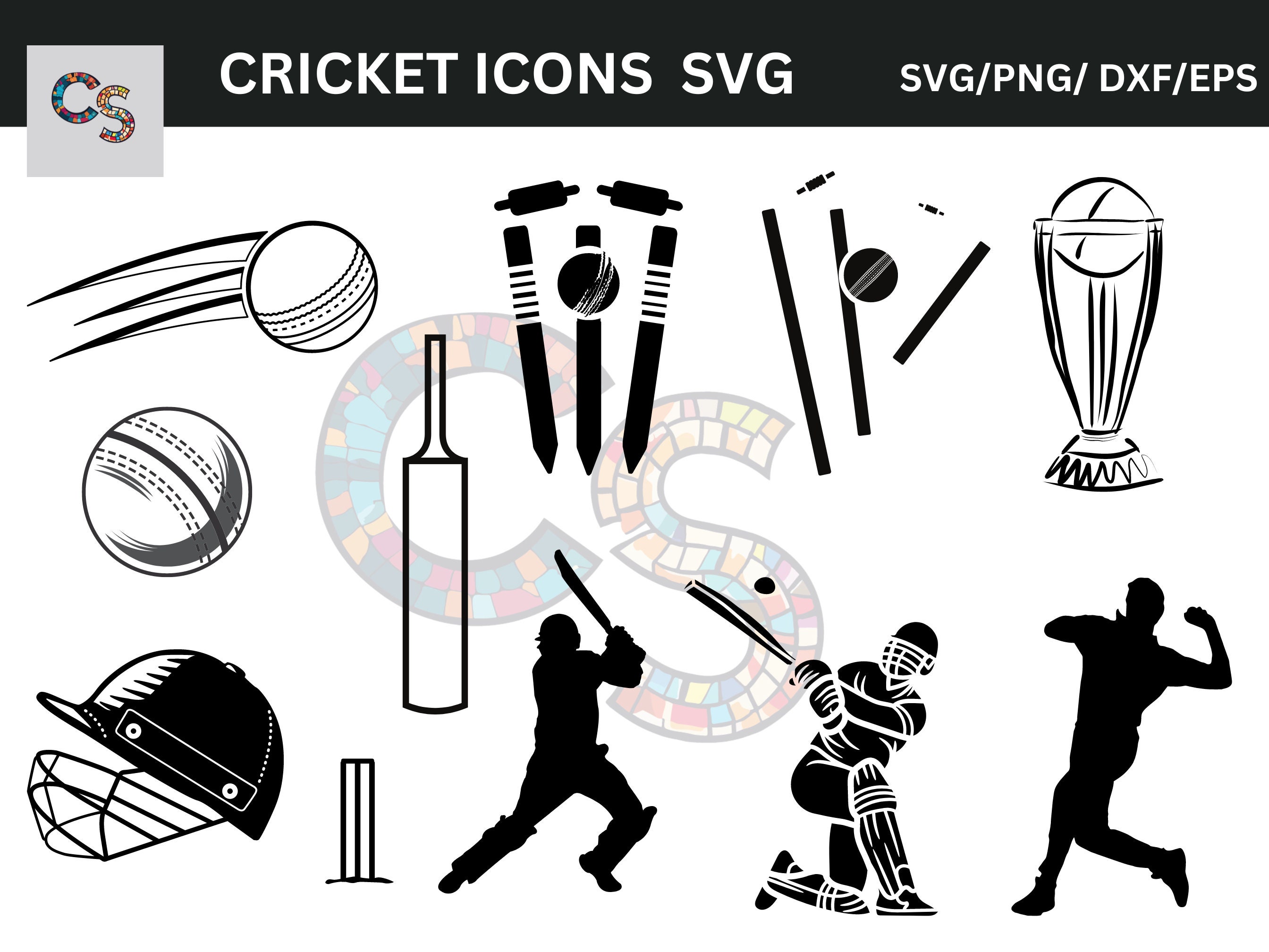Cricket Icons SVG Bundle High-quality Vector Files for Cricut ...
