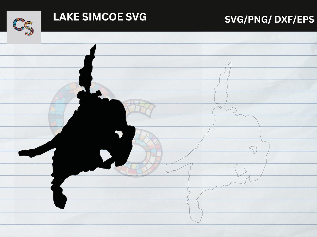 Lake Simcoe SVG Digital File Set Ontario Canada DIY Vector - Etsy