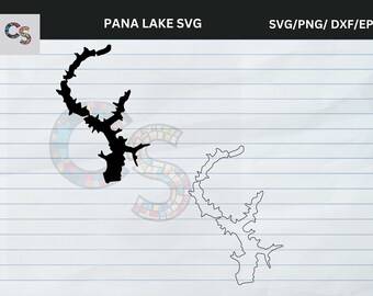 Lake Decatur Illinois Silhouette Map | SVG Vector Graphic File | Shape ...