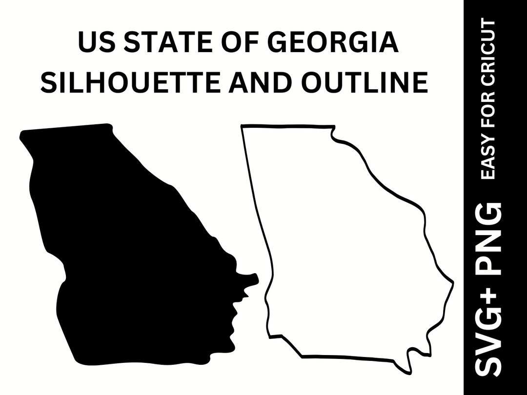Georgia State Outline SVG - Cricut Silhouette Design (digital Download ...