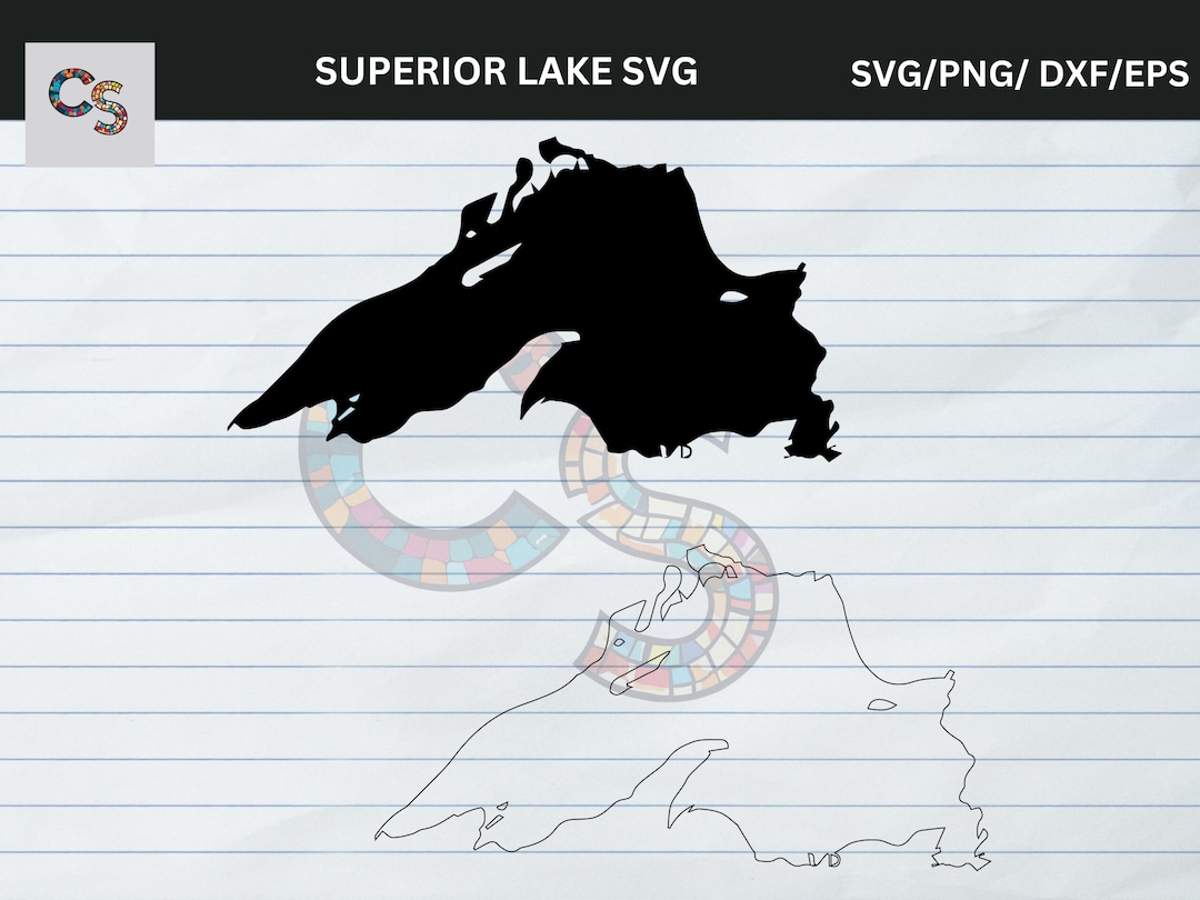 Lake Superior SVG, Outline PNG, and Digital Print for the Ultimate Lake ...