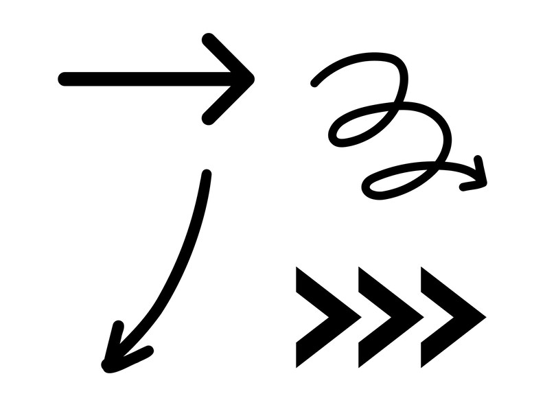 Hand-drawn Arrows SVG Bundle - Perfect for Cricut and Silhouette Crafts ...