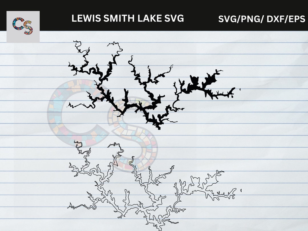 Lewis Smith Lake SVG – Alabama Reservoir Vector Map (PDF, DXF, Eps) - Etsy