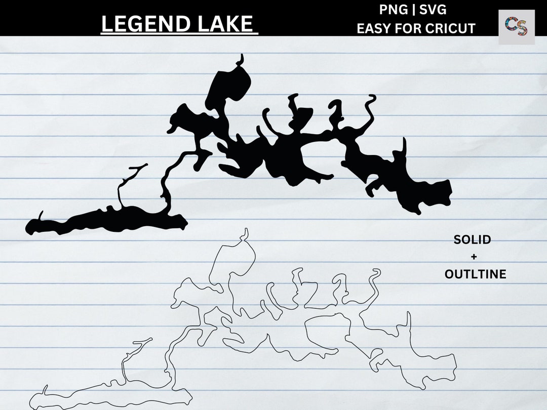 Legend Lake SVG Vector Graphic - Wisconsin Map - Decals, Apparel, Laser ...